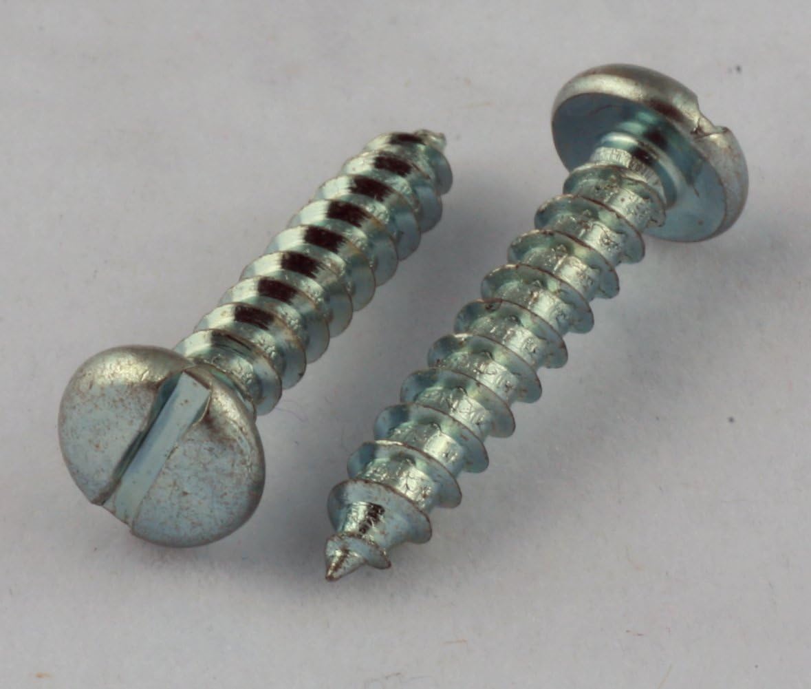 Amazon.com: 12-11 X 1-1/2 Slotted Pan Head Self Tapping Screws Steel ...