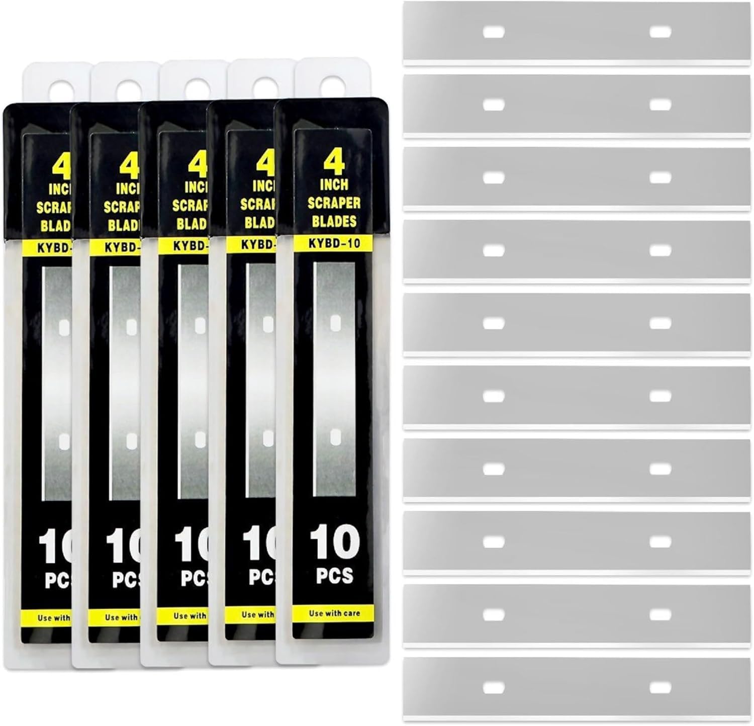 Snapklik.com : 4 Stainless Steel Scraper Blade Replacement 10 PCS Razor ...