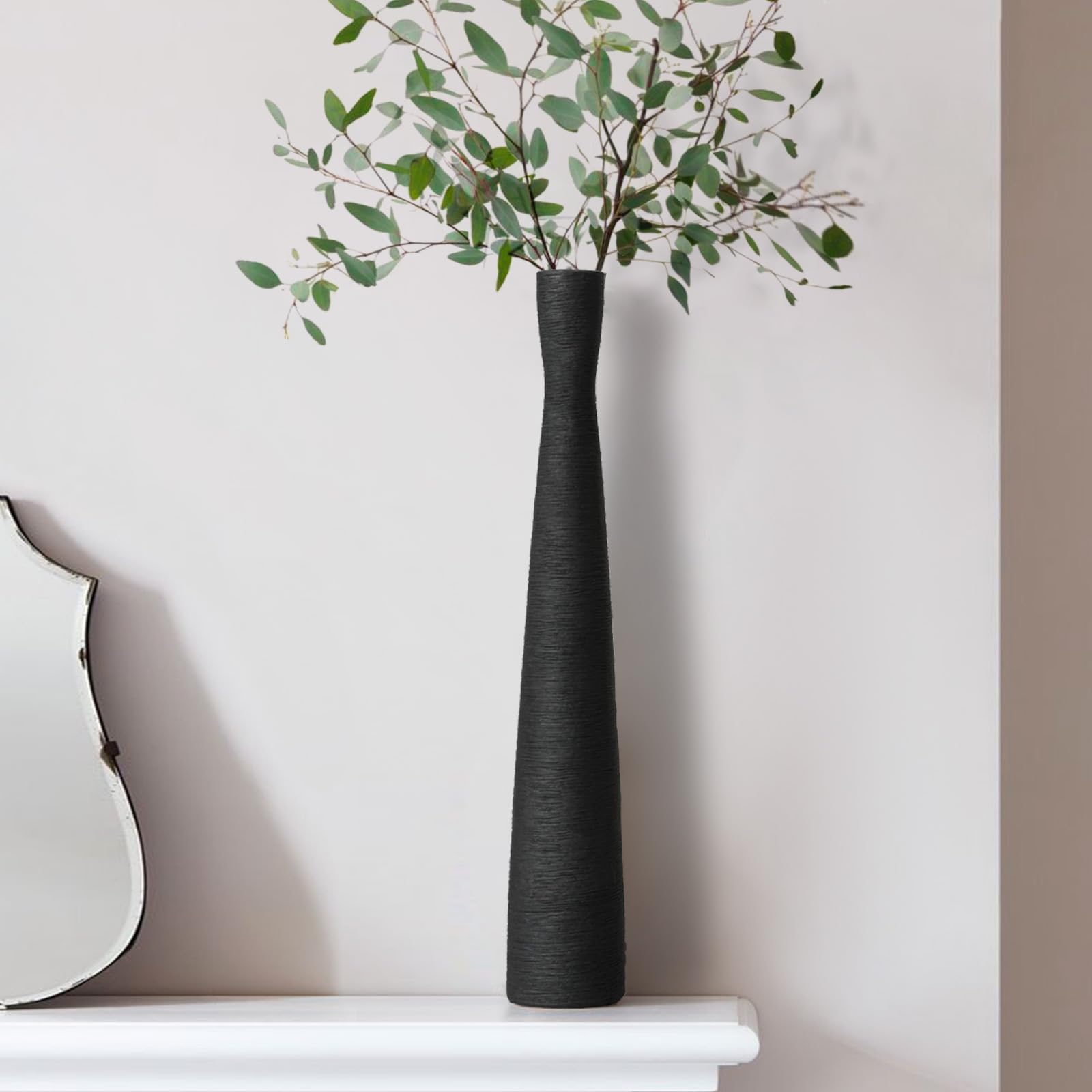 20 Inch Tall Ceramic Vases Glitzhome Set Of Two Large Textured Tall