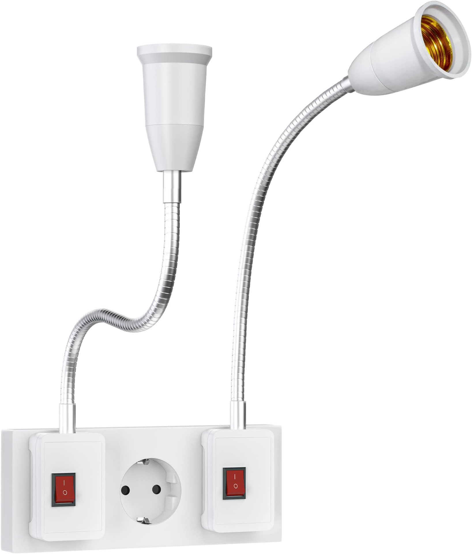 Sporgo 2 Stücke Lampenfassung E27 mit Schalter E27 Sockel Lampenfassung ...