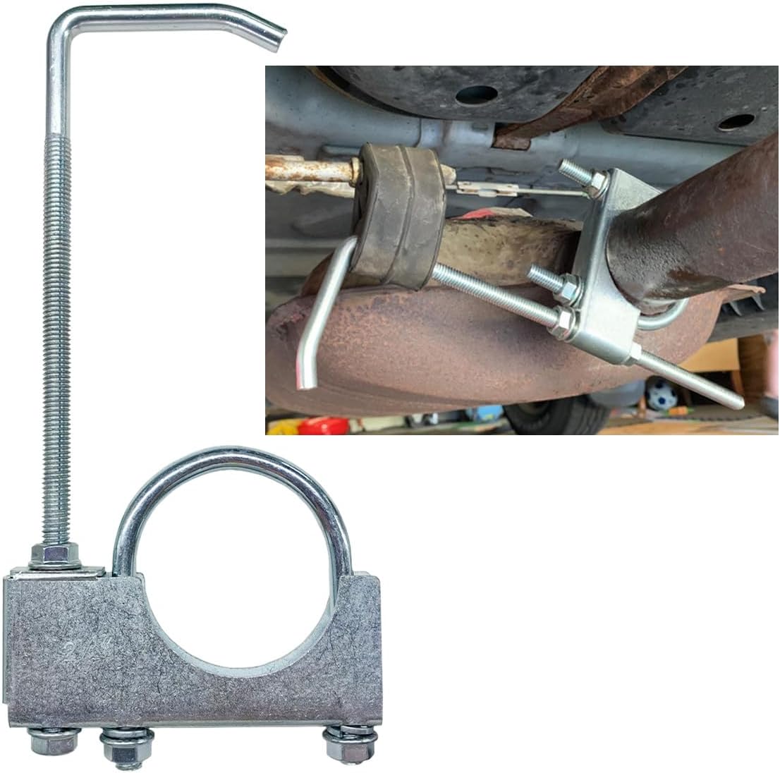 Amazon.com: 9.8 Inch Heavy Duty Exhaust Clamp with Hanger, Universal ...