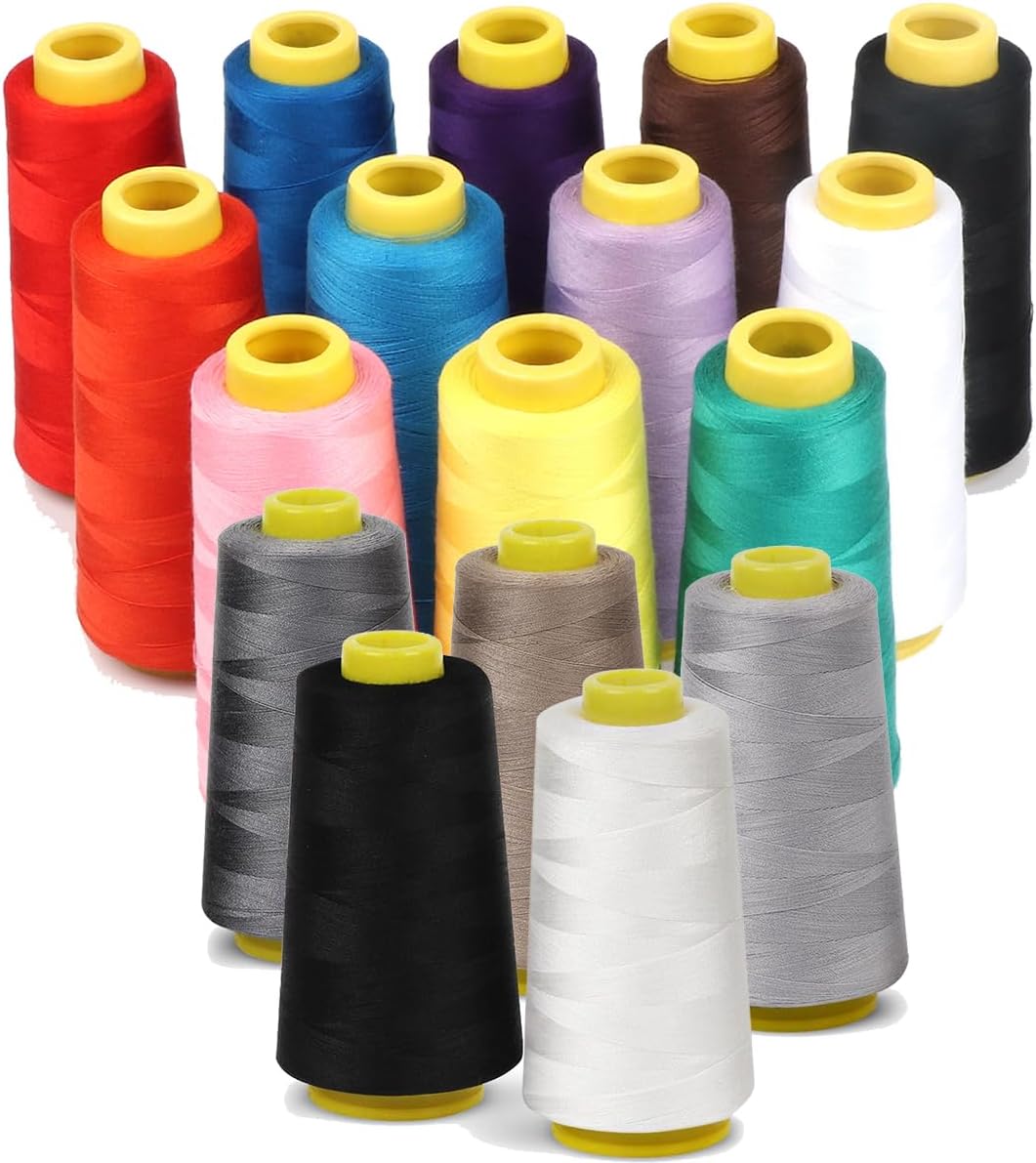 ilauke Hilo de coser de 12 colores y hilo de coser de 5 colores, para ...