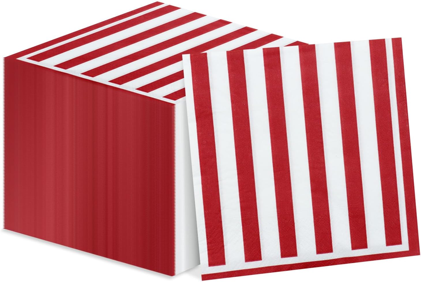 Amazon.com: 100 Pcs Red and White Striped Napkins, Carnival Circus ...