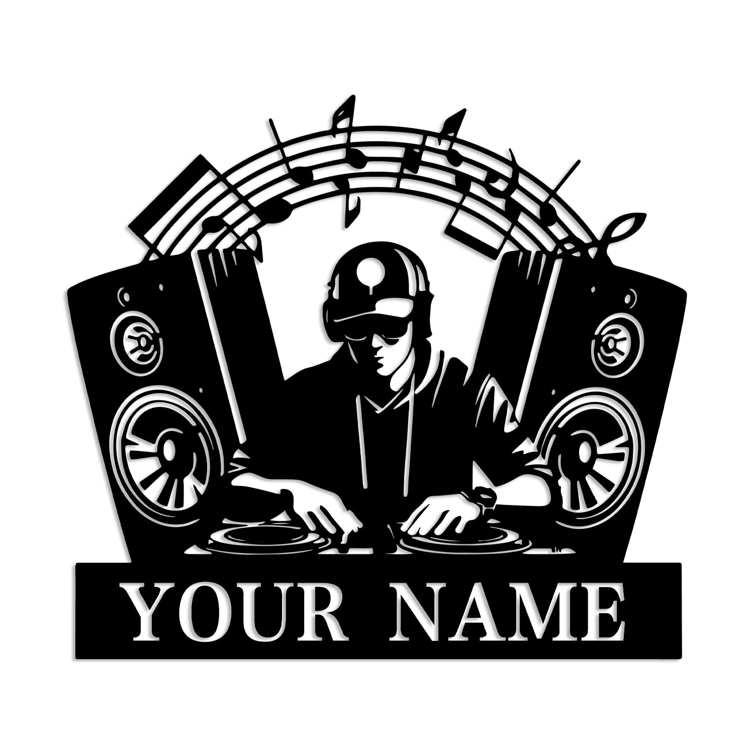 Amazon.com: Custom DJ Metal Sign,Custom DJ Record Turntablist Music ...