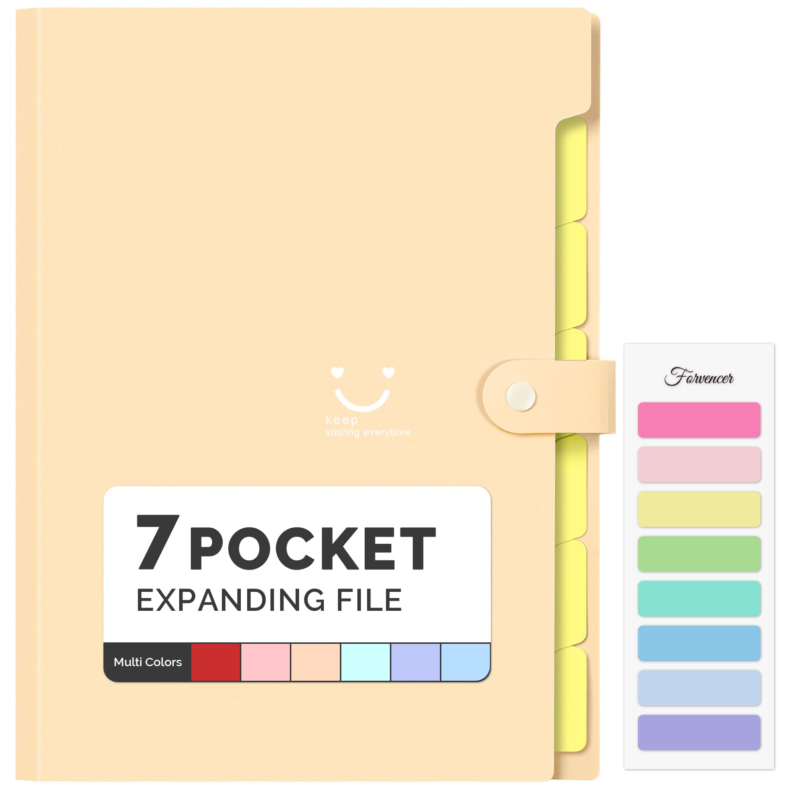 Snapklik.com : Forvencer 7 Pocket Accordion Folder, Sturdy Expanding ...