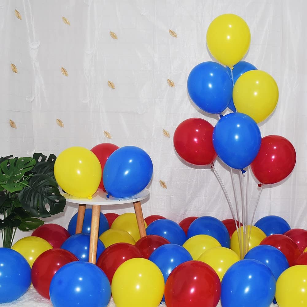 Amazon.com: 300 Pack Blue Red and Yellow Balloons - 5 Inch Mini Blue ...