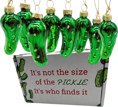 Amazon.com: German Christmas Pickle Ornament Tradition Decor - Green ...