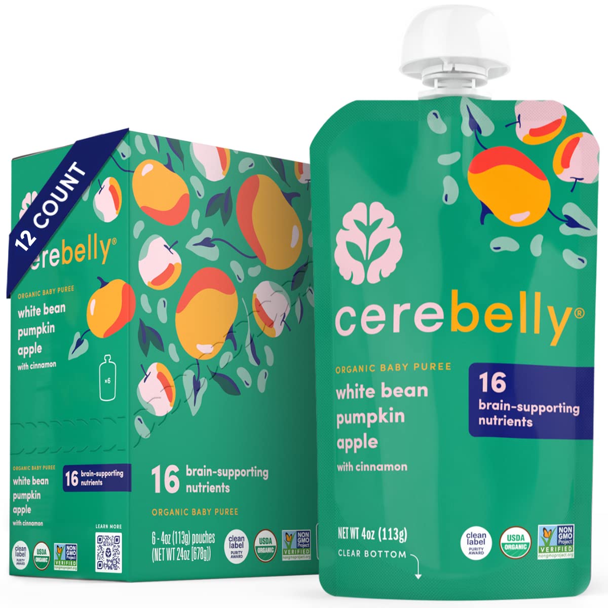 Amazon.com: Cerebelly Organic Baby Food Pouches – 6+ Months Organic ...