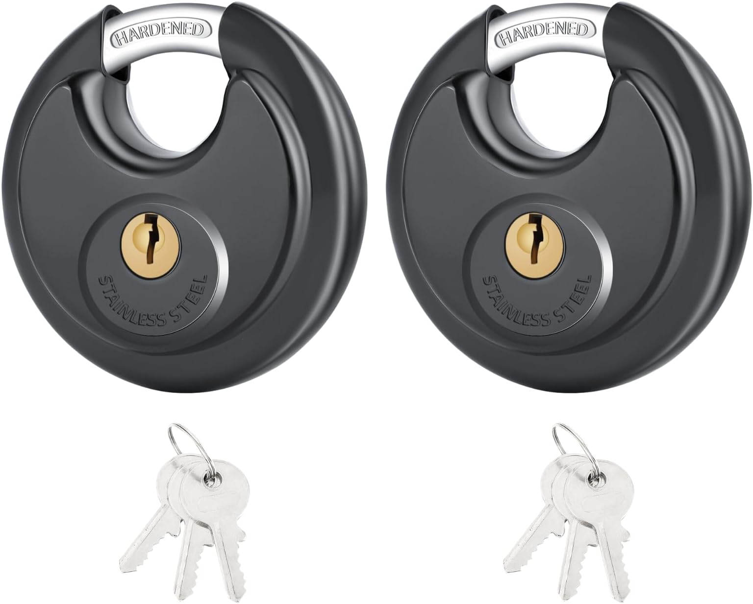 Chalet Disk Padlock - Round Padlock with Shielded Shackle, 2-3/4-inch ...