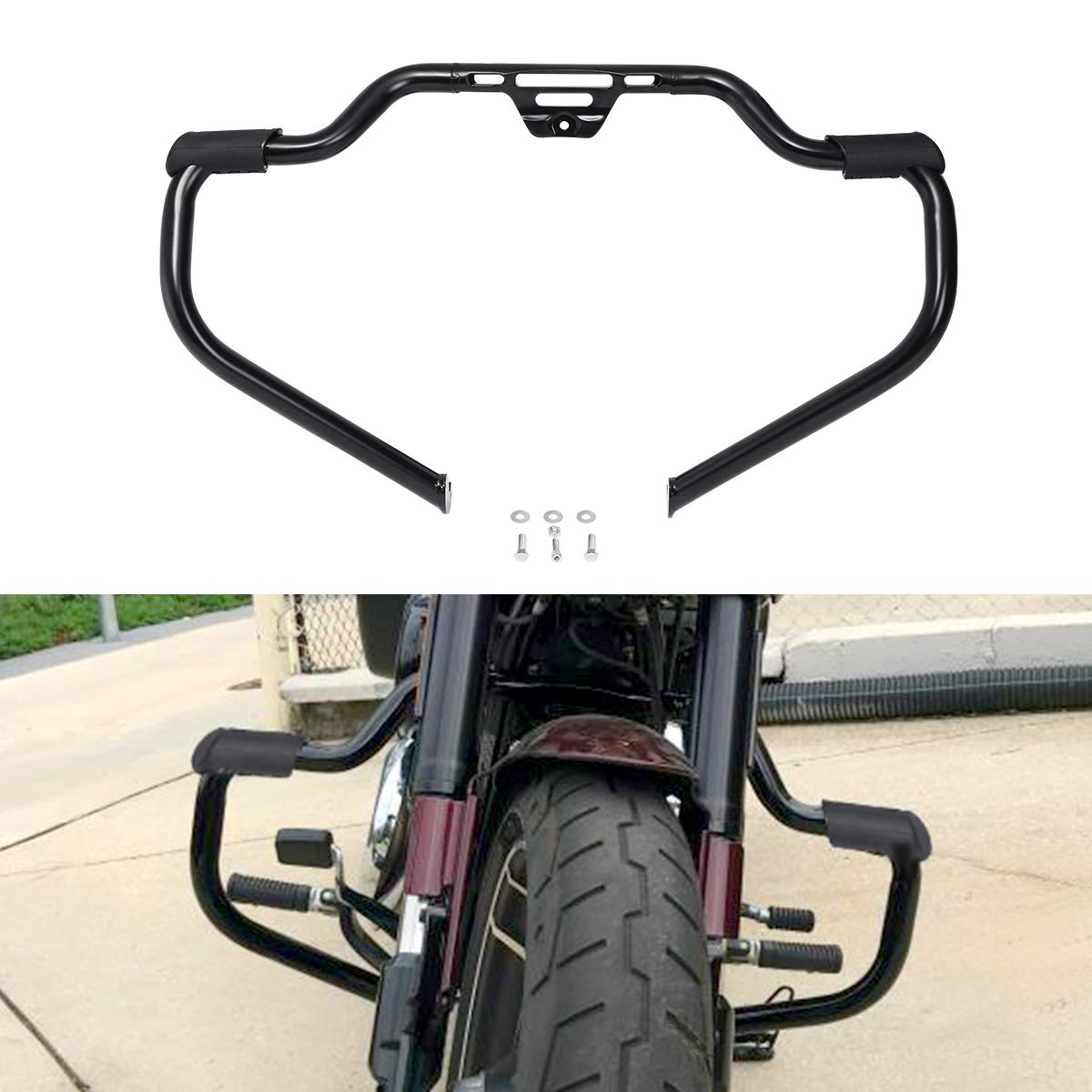 Buy 1 1/4" Mustache Engine Guard Highway Crash Bar for Harley Softail ...