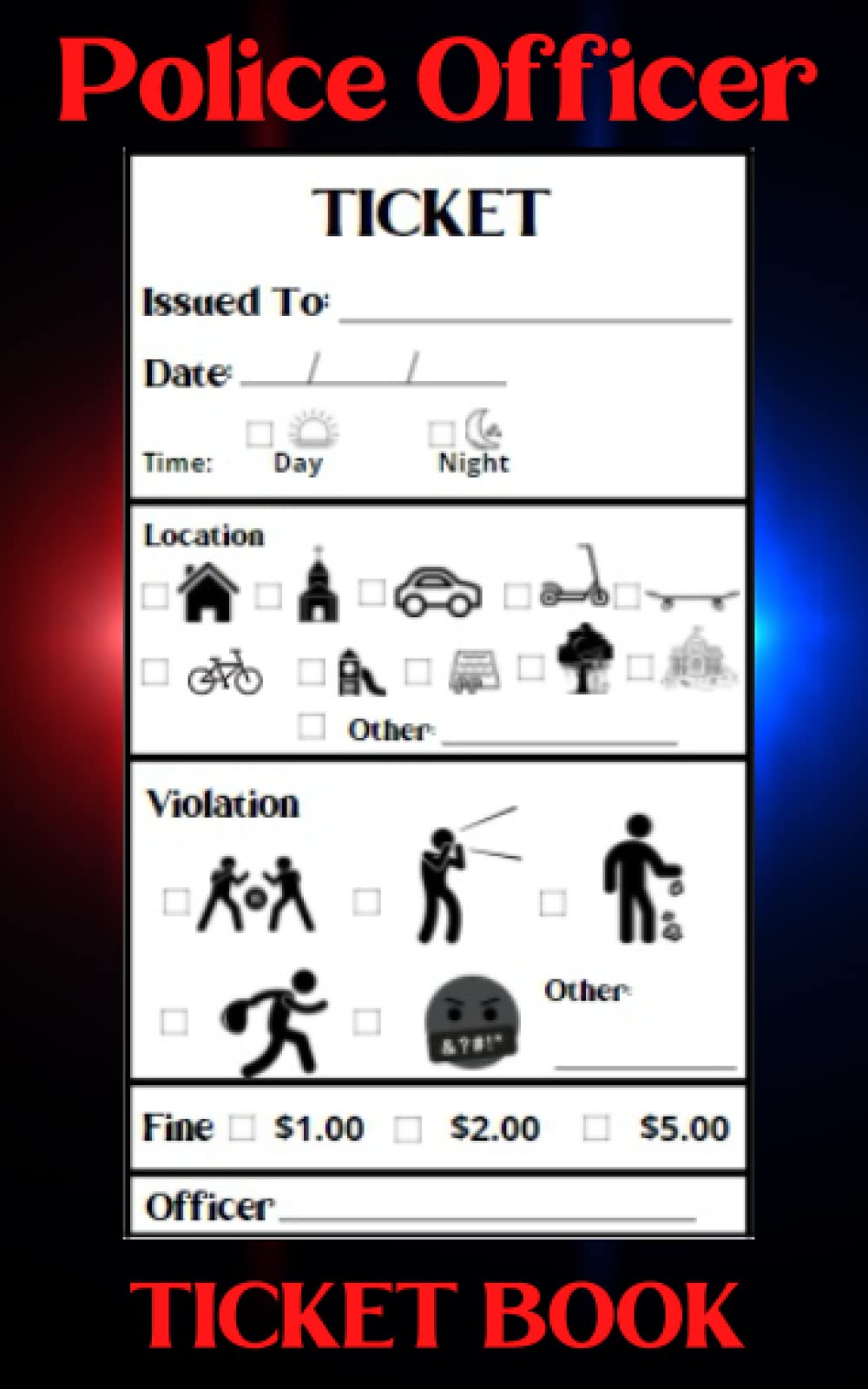 Kids Police Officer Ticket Book for Pretend Police Officer Imaginary ...