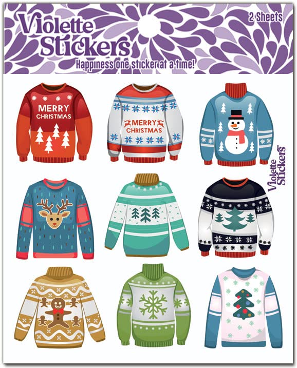Amazon.com: Ugly Christmas Sweater Stickers by Violette Stickers
