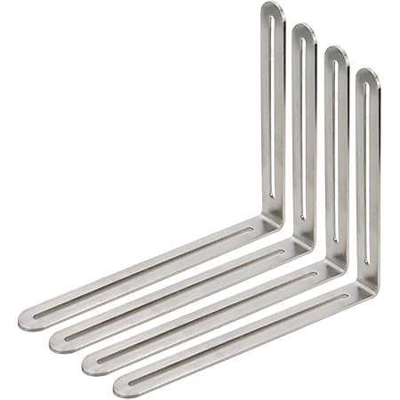 Amazon.com: Xiaoyztan 8 Pcs Adjustable L Brackets Stainless Steel ...