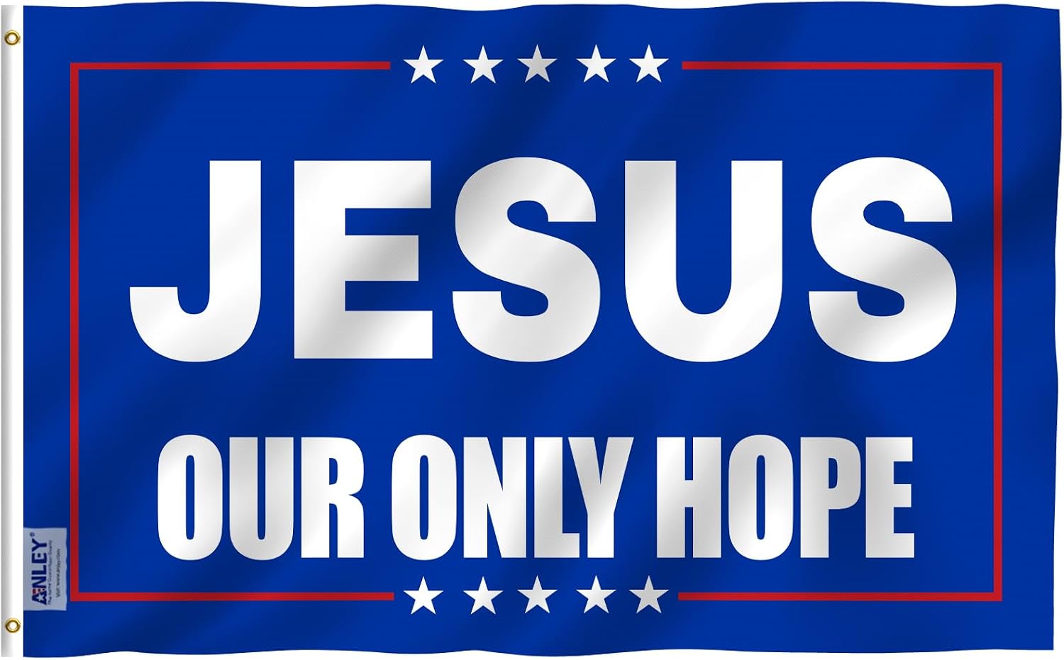 Amazon.com : Anley Fly Breeze 3x5 Foot Jesus Our Only Hope Flag - Vivid ...