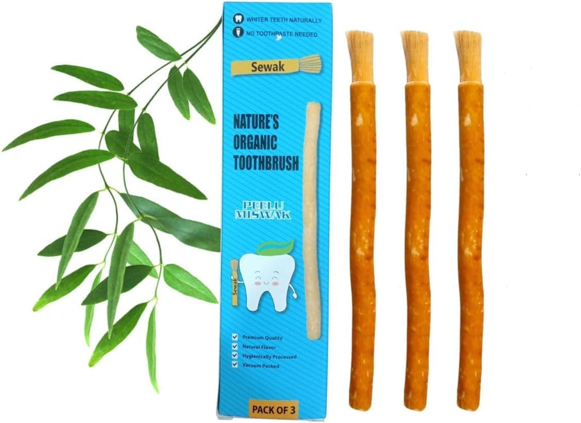 Amazon.com : SEWAK Miswak Siwak Sticks for Teeth Natural Herbal Vacuum ...