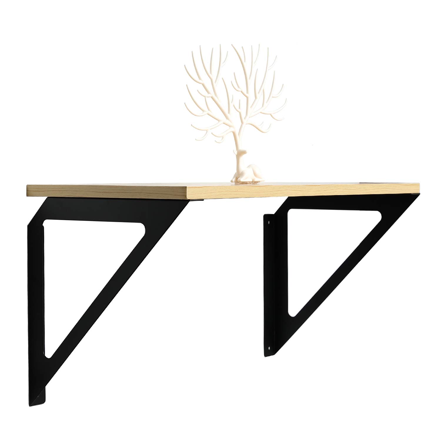 Shelf Brackets Triangle 20 Cm Wall Mounted Industrial Black Corner shelf-brackets-triangle-20-cm-wall-mounted-industrial-black-corner