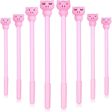 Amazon.com: GOOTRADES 8 Pack Cute Pig Writing Gel Ink Pen for Office ...