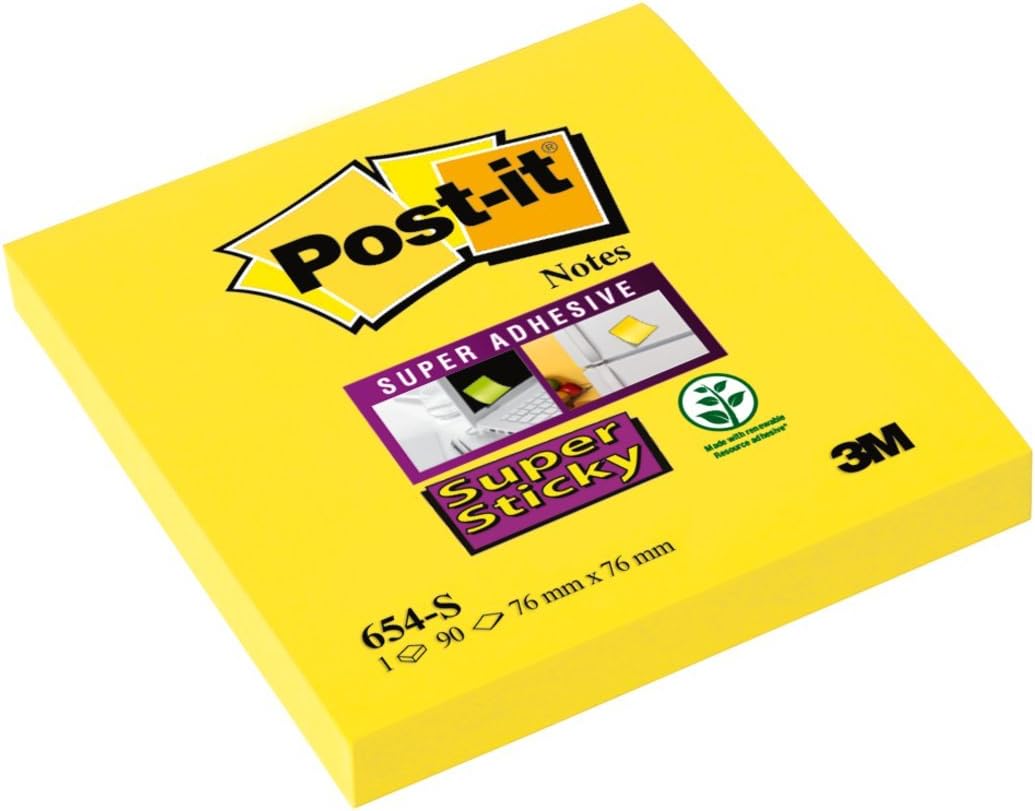 Post-it Super Sticky Notes Promotion, Gelb, 127 mm x 76 mm, 6 Blöcke à ...
