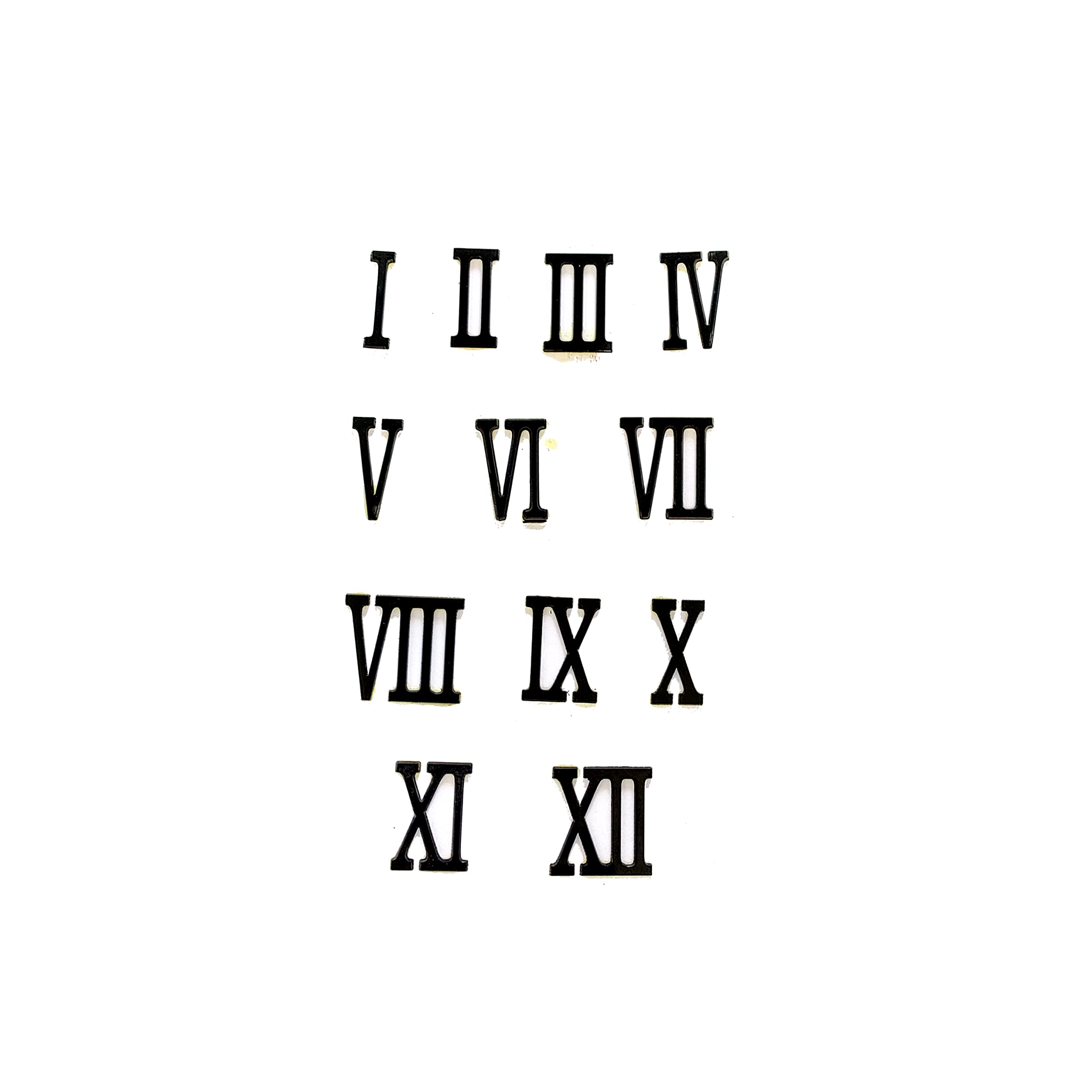 Buy BanteyBanatey® 12 Black Acrylic Roman Numbers | Numerals | Digits ...