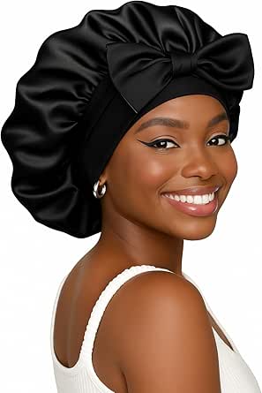 Amazon.com: Sarwa Satin Bonnet for Sleeping Women – Double Layer Satin ...