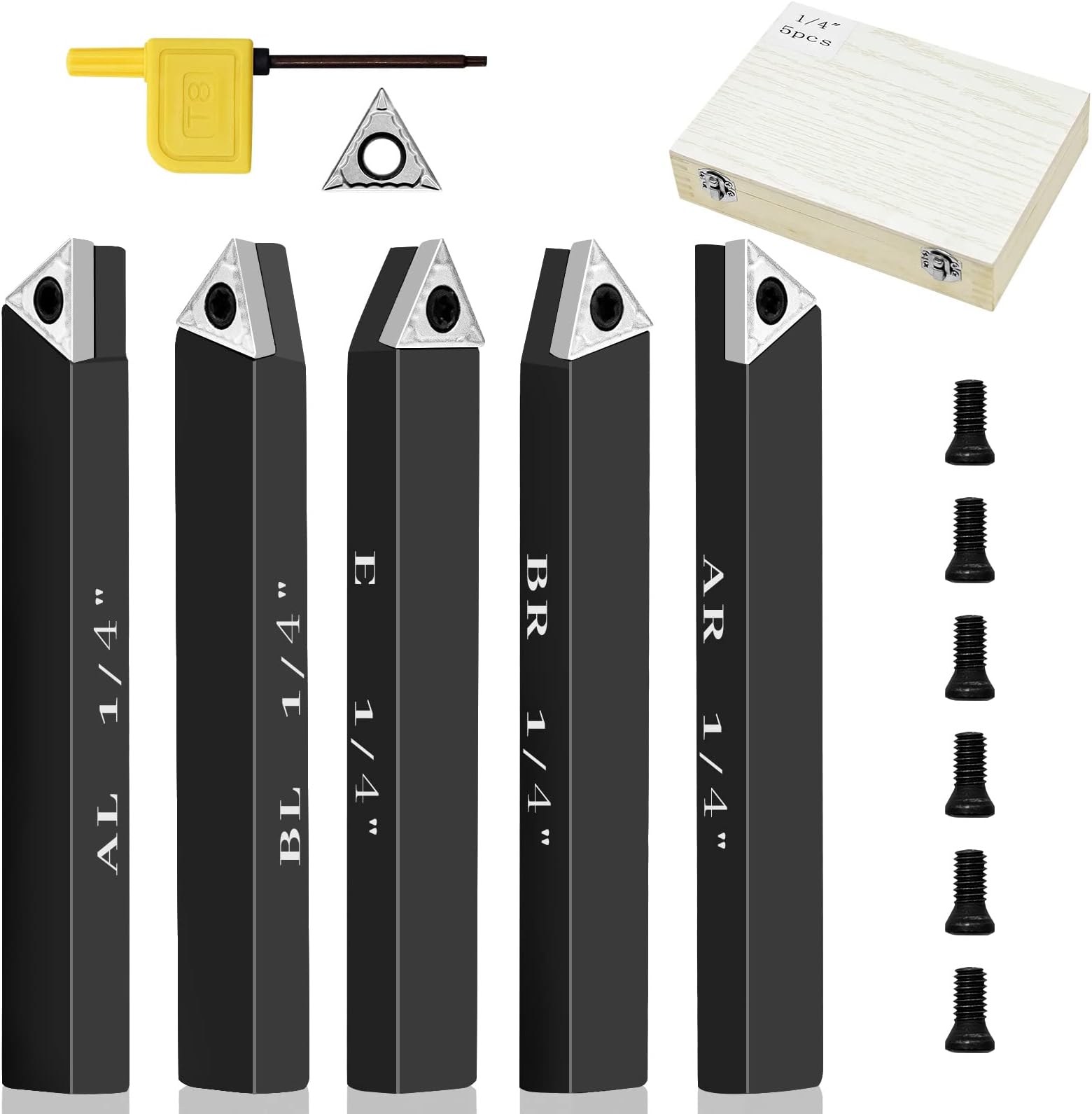 COLIBROX 20pc 1/2" Carbide Tip Tipped Cutter Tool Bit Cutting Set for ...