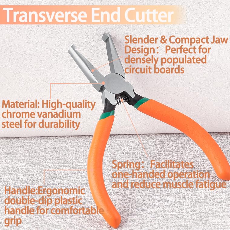 LEONTOOL 6-Inch Transverse End Cutter SMT/SMD Chip Cutters Side Cutting ...
