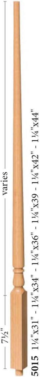 Hemlock Wood Baluster Spindle Colonial (Nominal 2" X 2" X 24") (Actual ...