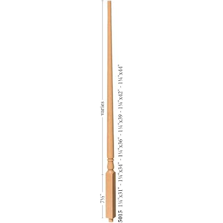 Hemlock Wood Baluster Spindle Colonial (Nominal 2" X 2" X 24") (Actual ...