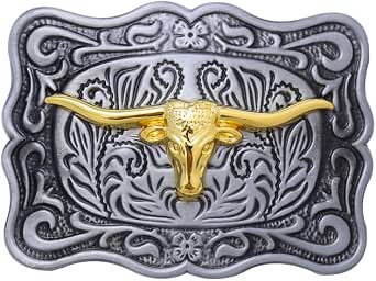 Amazon.com: Bolatilt Belt Buckle for Men Longhorn bull Belt Buckle for ...