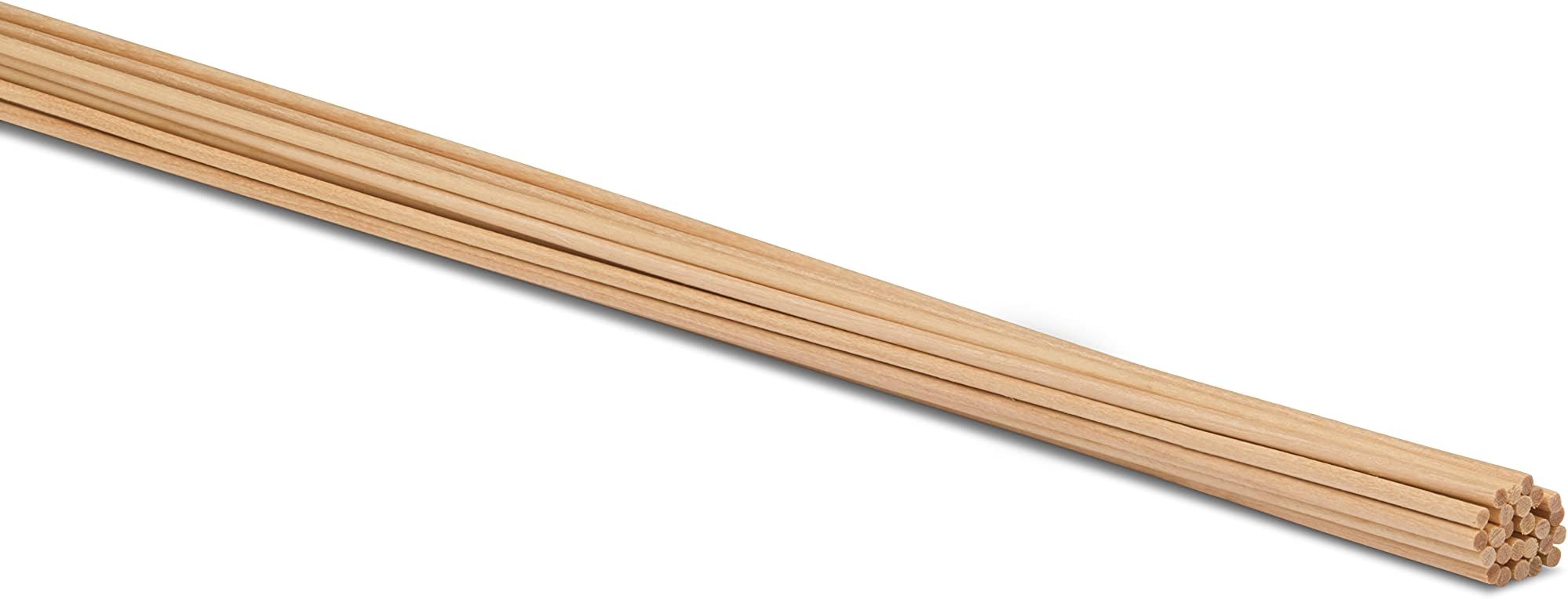 Amazon.com: 30PCS Birch Wooden Rods for Crafts – Wooden Dowel Sticks ...