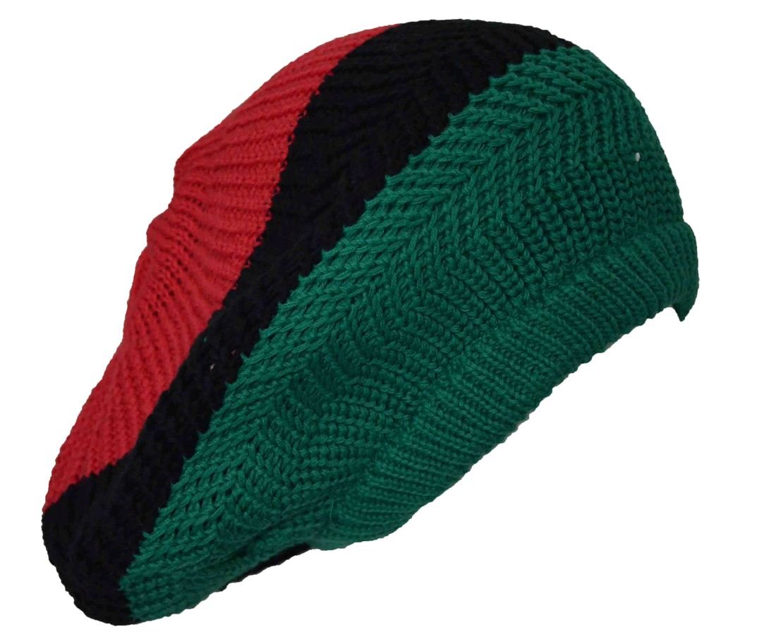 MM Men's Pan-African Cotton Beret Cap Hat Red Black Green at Amazon ...