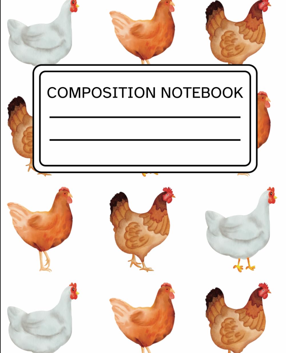 Chicken Composition Notebook College Ruled: Custom Journal for Teens ...