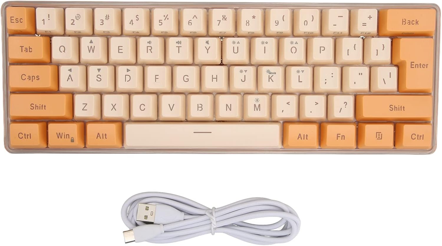 Mini Clavier, Clavier de Jeu USB 61 Touches, Clavier Filaire Mécanique de Séparation de Ligne de ...