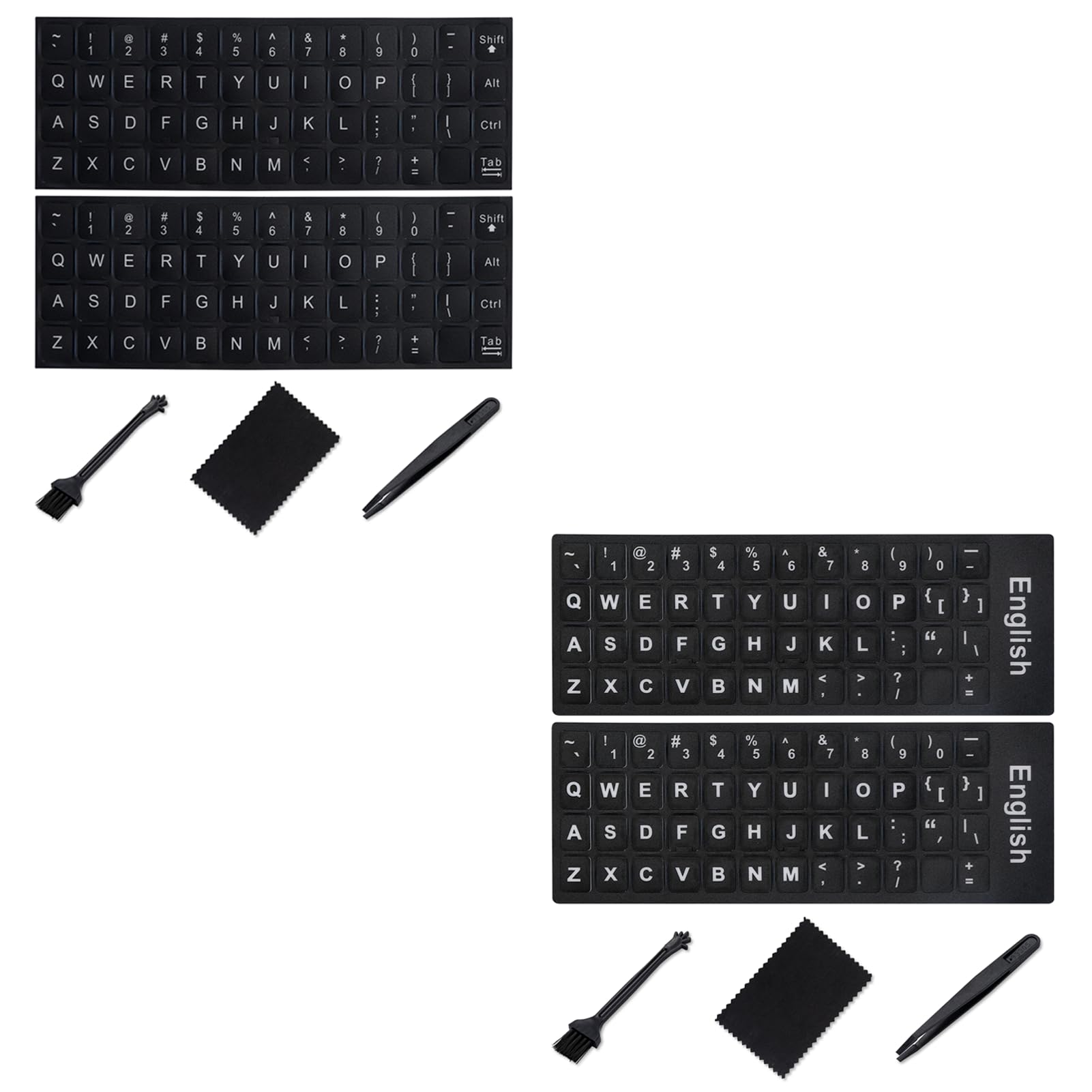 Amazon.com: Super Clear Large Print Bold White Letters on Black ...