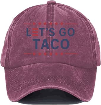 Amazon.com: Let's Go Taco Hat T Always Chickens Out Taco Baseball Cap ...