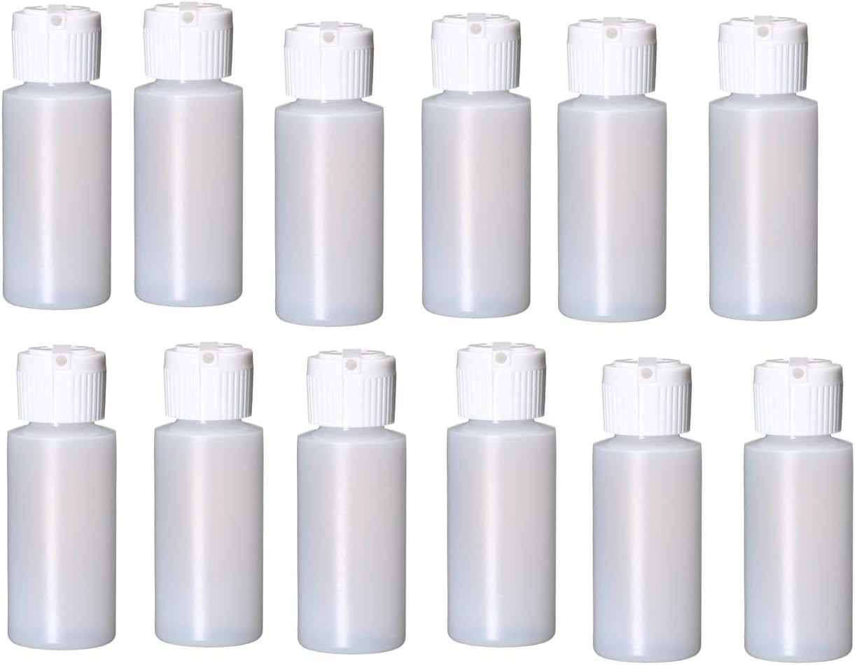 Amazon.com: Natural Farms 1 oz Plastic Flip Top Pour Spout Bottles - 12 ...