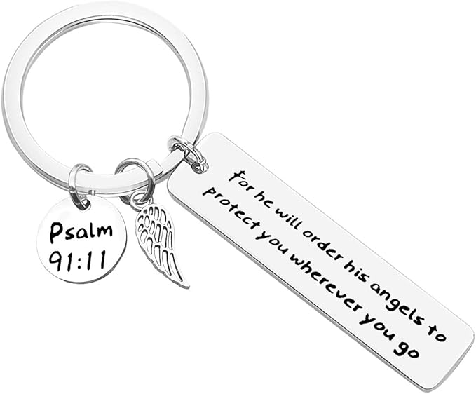Amazon.com: Bible Verse Keychain Christian Gift Religious Jewelry To ...