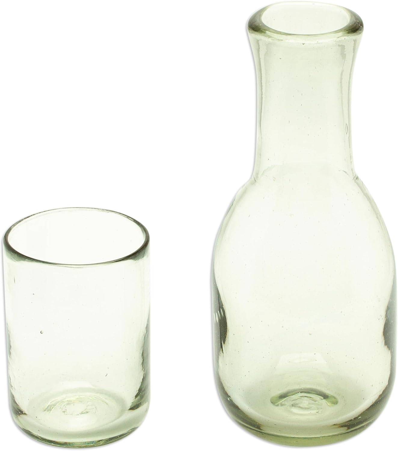 Amazon.com | NOVICA Artisan Handblown Carafe Glass of Recycled Mexico ...