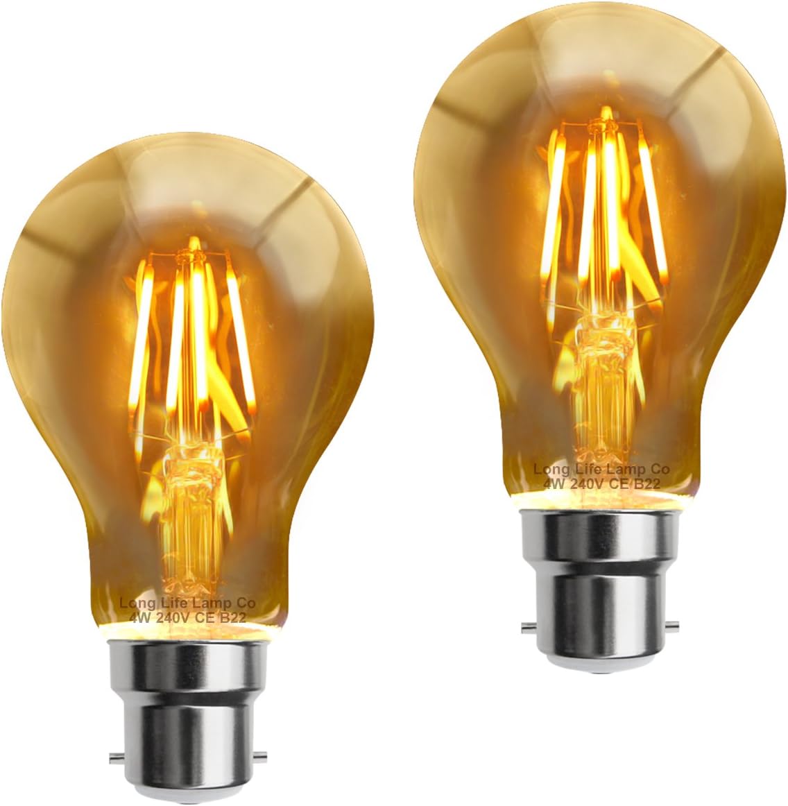 Long Life Lamp Company Retro Vintage LED 4w Edison Style Filament Bulb ...