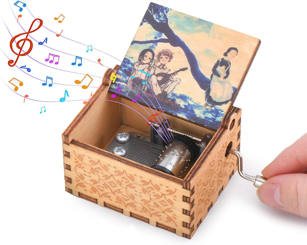 Amazon.com: Wood Musical Box, The Promised Neverland Music Box Wooden ...