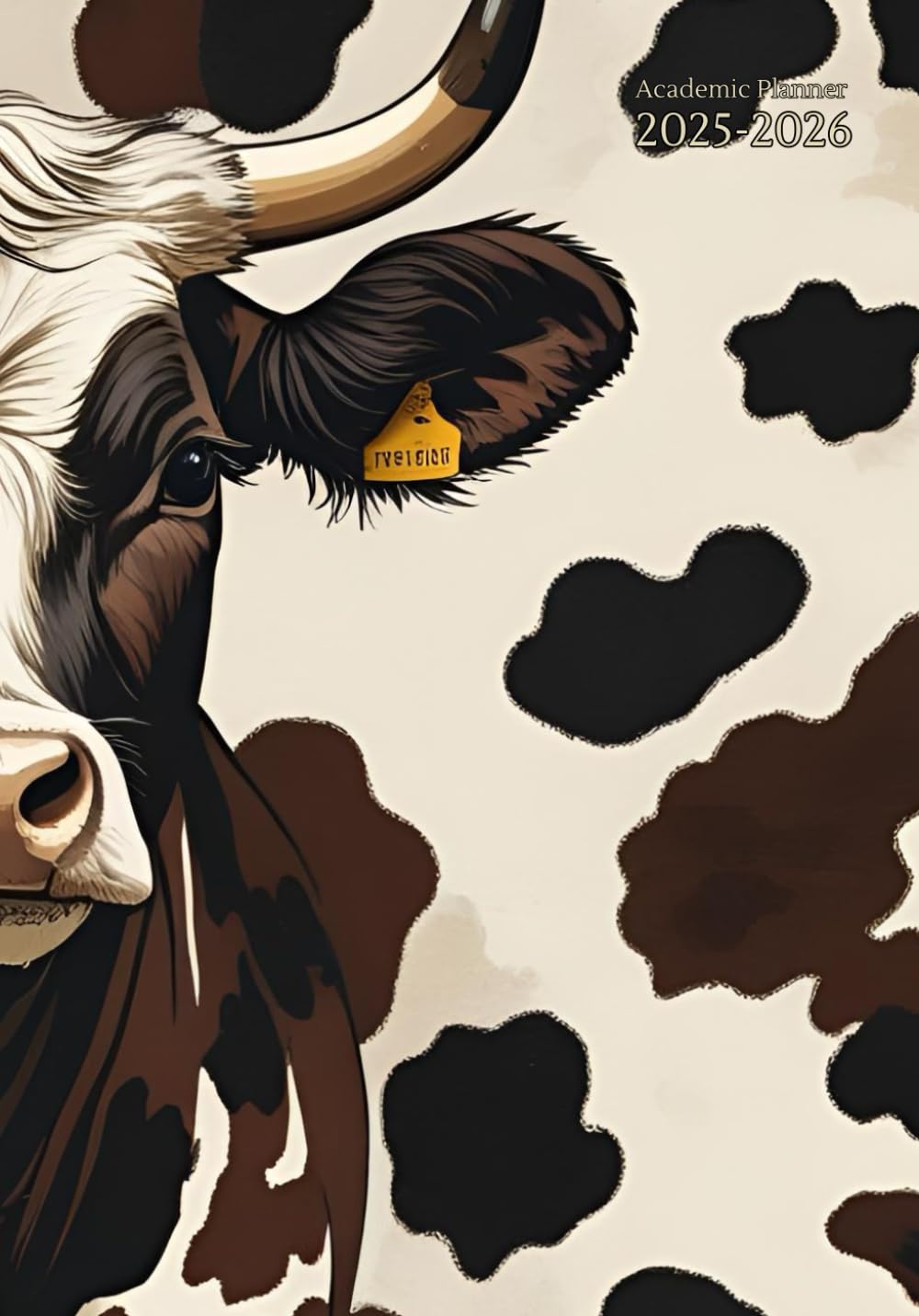 Academic Year Planner A5: ( Cow Print ) Canada - Weekly Horizontal With ...