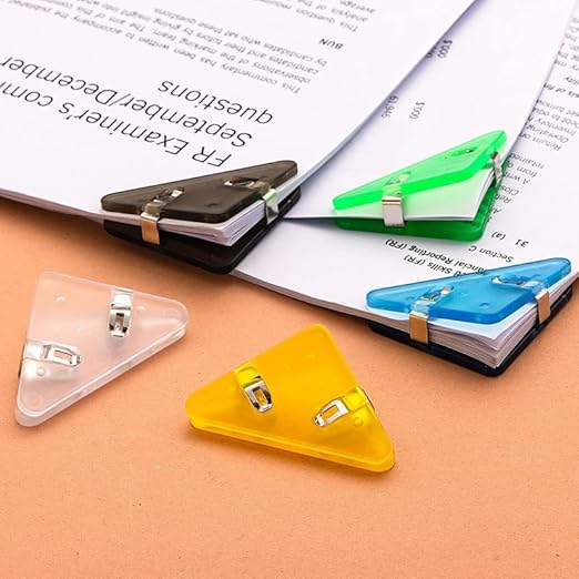 SOCHin 6 PCS Triangle Paper Clip, Document Clip, Bookmarks, Bag Clips ...