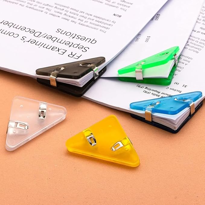 SOCHin 6 PCS Triangle Paper Clip, Document Clip, Bookmarks, Bag Clips ...