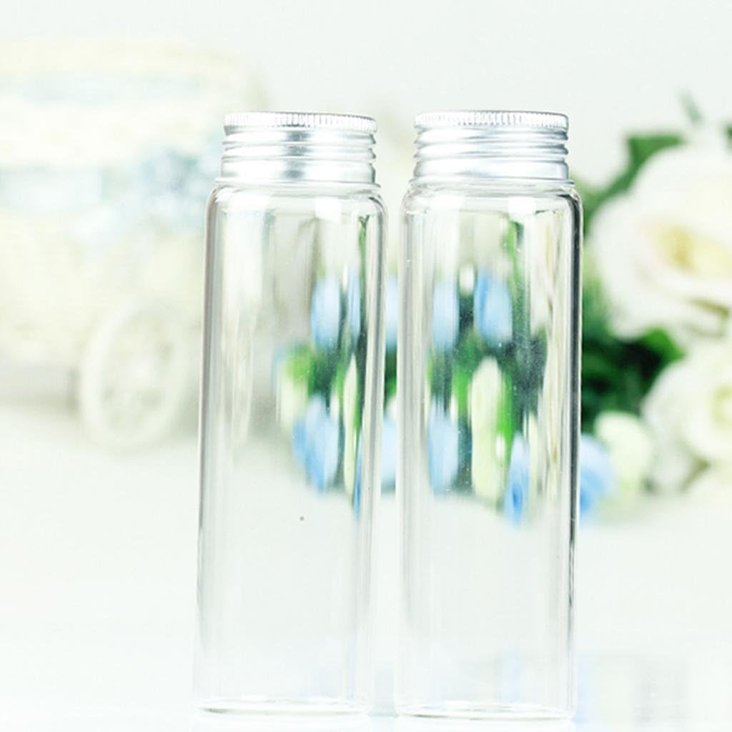 Amazon.com: 2pcs 120ml clear cute glass vials Glass Bottles small ...