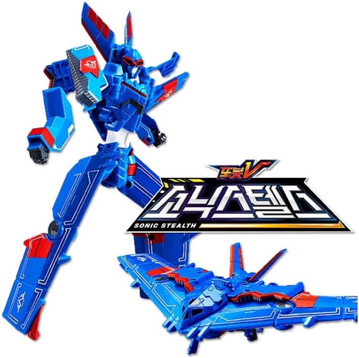 Tobot V Sonic Stealth Transforming Plane Vehicle Robot Action Figure ...