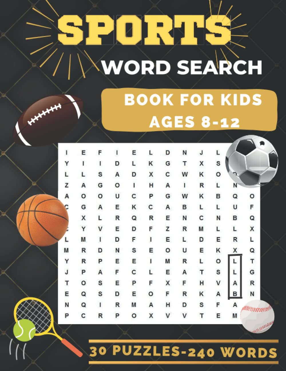 Sports Word Search Book Kids Ages 8-12: Fun Puzzle Book with Sports ...