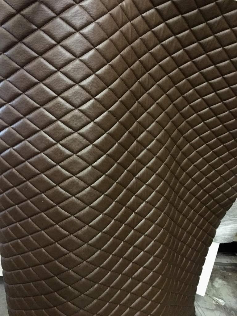 Amazon.com: LUVFABRICS Diamond Quilted Faux Leather Vinyl Foam Backed ...