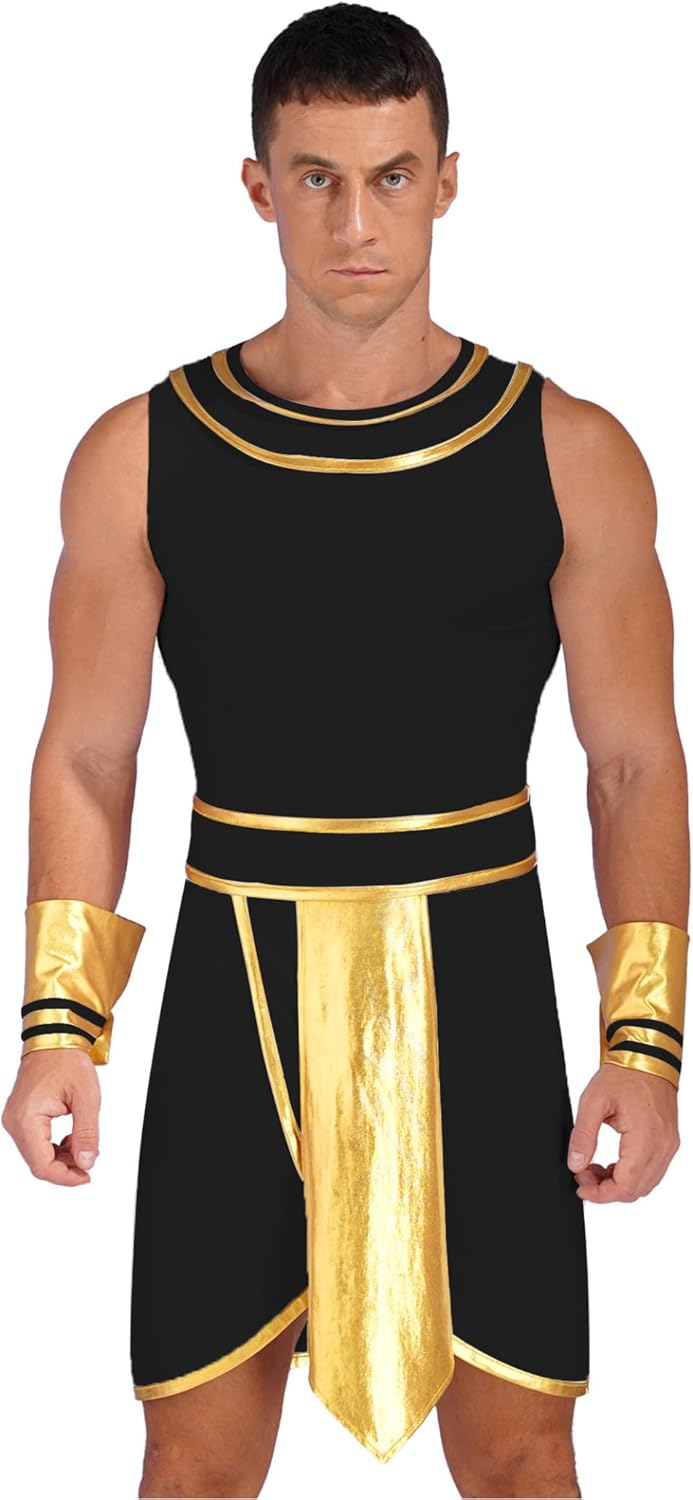 Amazon.com: Linjinx Adult Men's Mr Toga Greek God Costume Set Halloween ...
