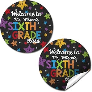 Amazon.com: Custom Back to School Stickers for Kids Chalkboard ...