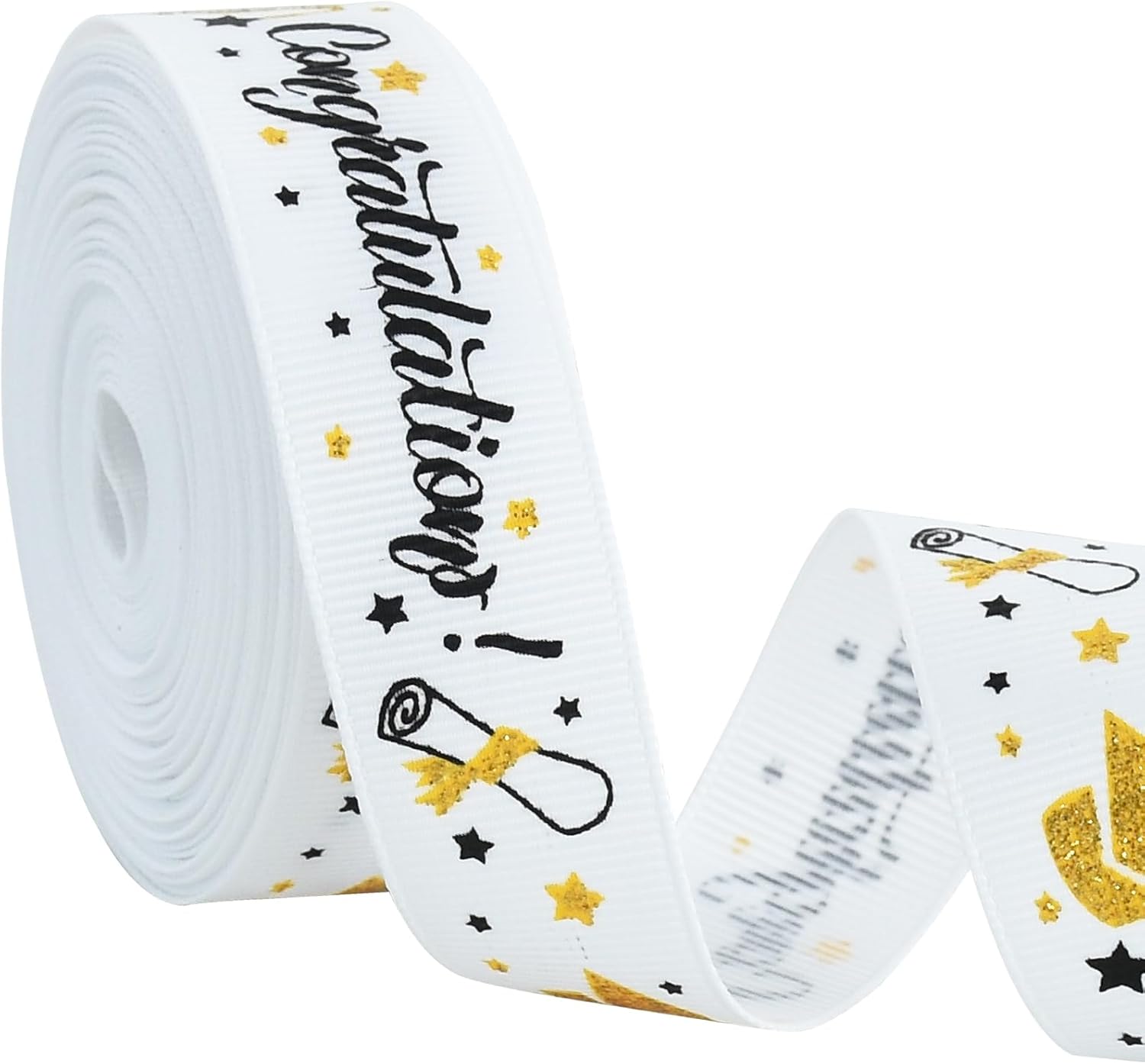 Amazon.com: TONIFUL Graduation Ribbon 7/8 Inch 10 Yards White Grosgrain ...